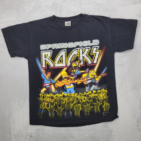 Shirts | The Simpsons Shirt Mens Medium Y2k Fox Homer Springfield Rocks ...